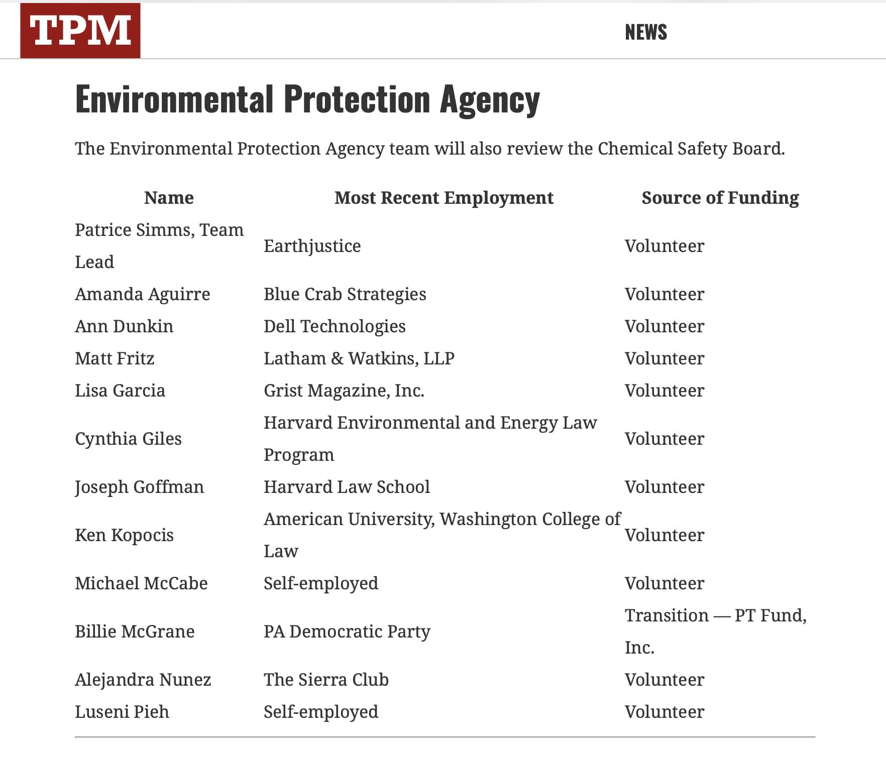 Biden EPA Transition: "Healing Offensive" Picks Up, Campaign Taps Grist ...